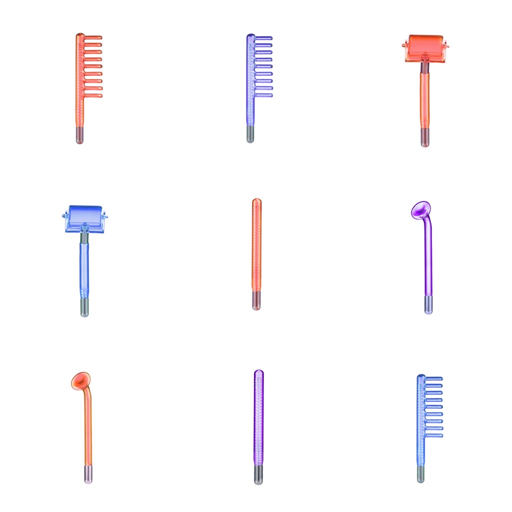 4 types High Frequency Electrotherapy Glass Nozzle Attachment Tubes for ...