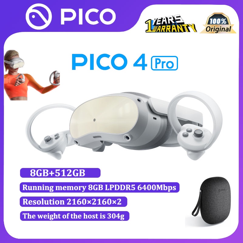 Pico 4 Pro [512GB] Integrated VR Earphones 4K+4K Contrast+Virtual ...