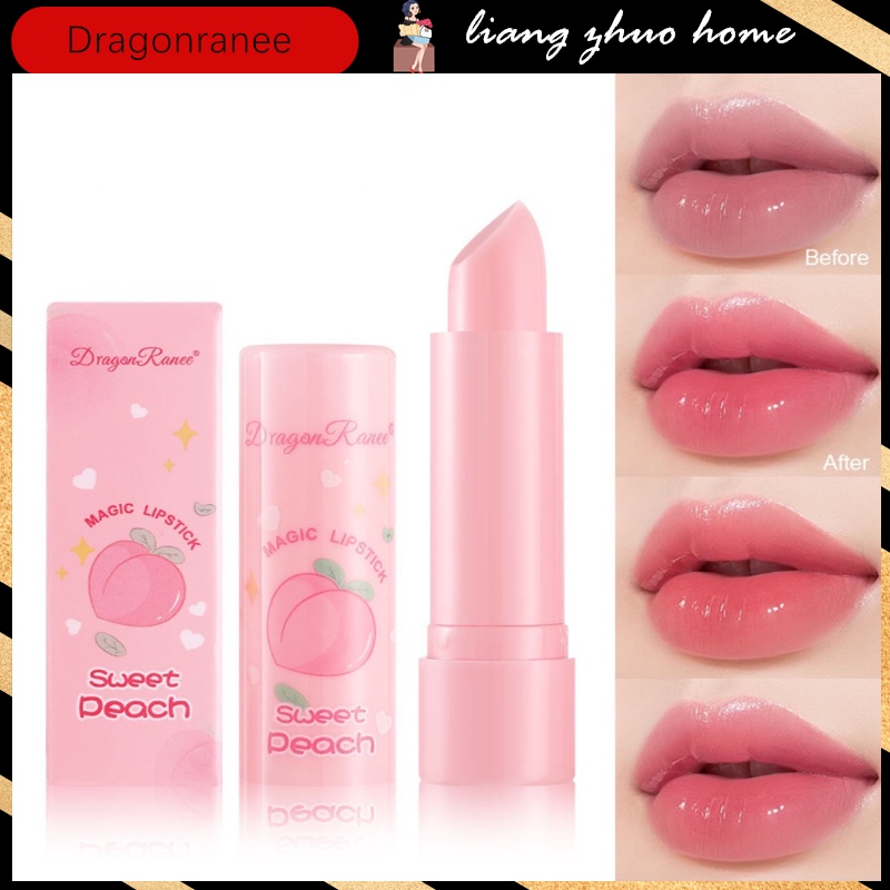 Dragon Ranee Crystal Temperature Change Lip Balm Peach Pink Lipstick ...