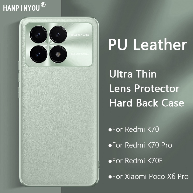 Luxury Leather Case For Xiaomi Redmi K70 K70E / Poco X6 Pro Ultra Thin Hard Back TPU Camera ...