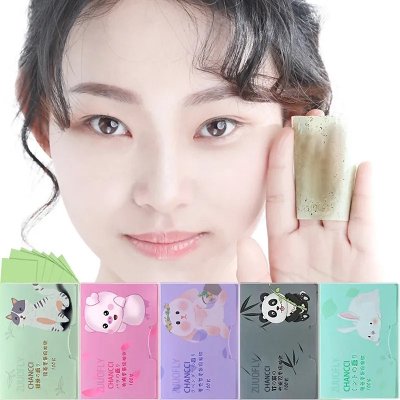 100pcs Natural Green Tea Oil Absorbing Tissues /Premium Face Oil ...