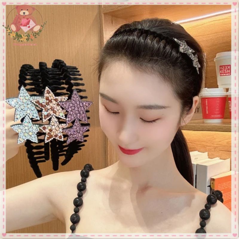 【SH】Colorful Five-pointed Star Headband Non-slip Tooth Comb Headband ...