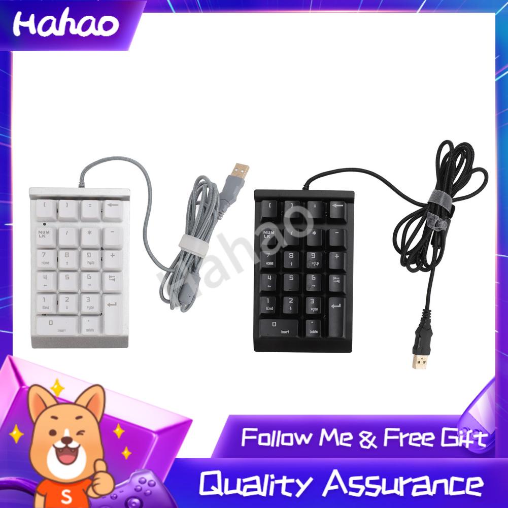 Hahao Mechanical Numeric Keypad 22 Keys Blue Switch Hot Swappable USB ...