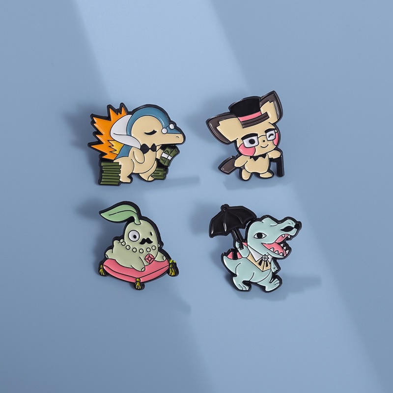 Funny Pokemon Enamel Pins Anime Game Brooches Cartoon Cute Elf Brooch ...