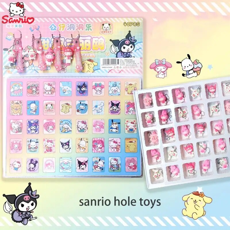 Sanrio Toy 40 Holes Kuromi Hello Kitty My Melody Cave Blind Box Doll ...