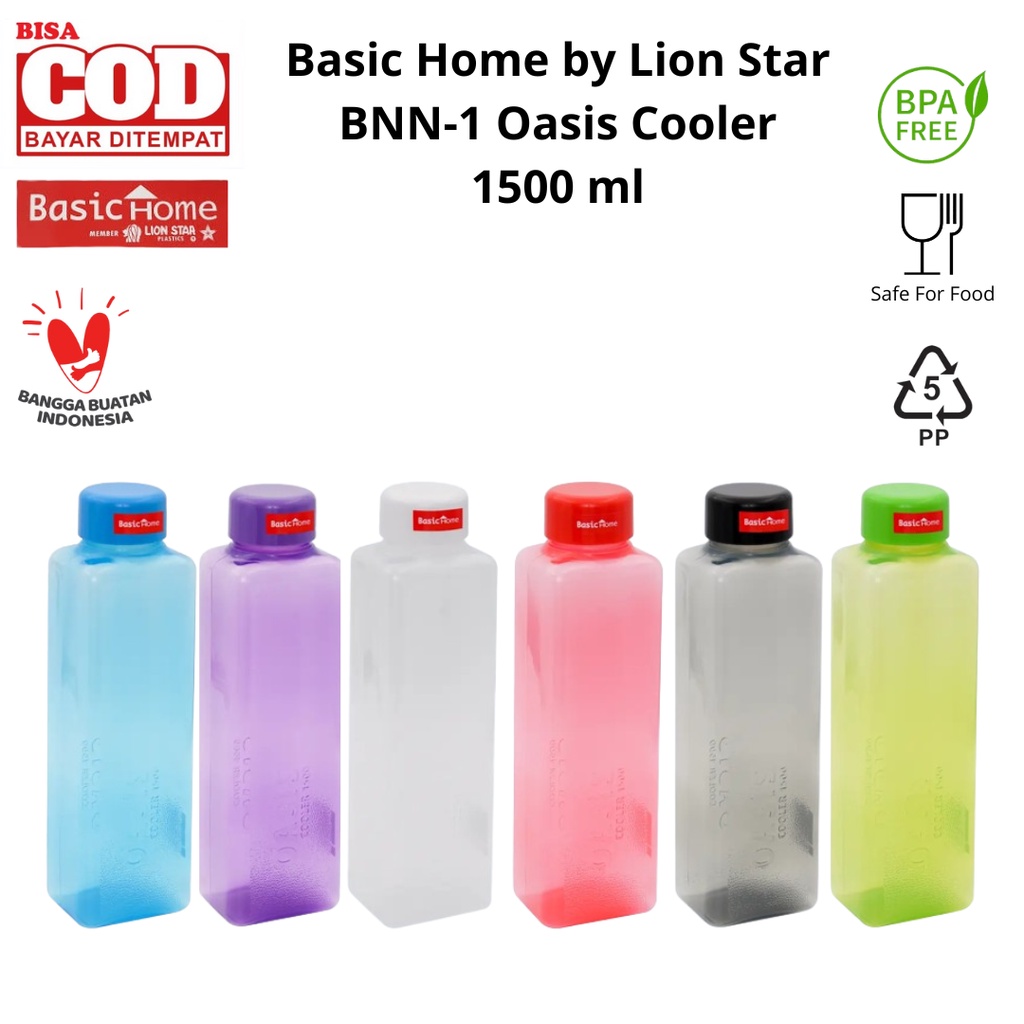 Bnn-1 Drinking Water Bottle 1500 ml Oasis Cooler Tumbler Plastic Refrigerator Drinking Water ...