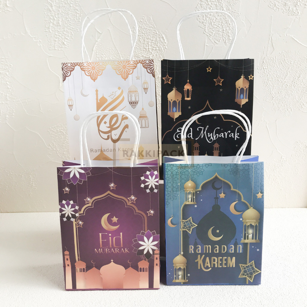 Paper bag goodie bag paper bag snack hampers lebaran | Shopee Philippines