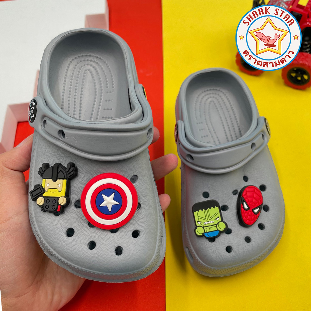 [𝙎𝙃𝘼𝙍𝙆 𝙎𝙏𝘼𝙍] Avengers Superhero Classic Clogs for Kids Baby Boys with ...