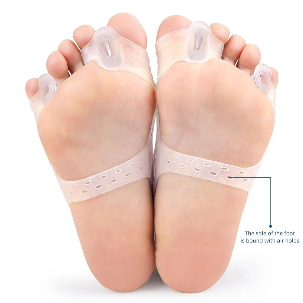 1pair Silicone Toe Separator Fingers Feet Toe Spreader Hallux Valgus ...