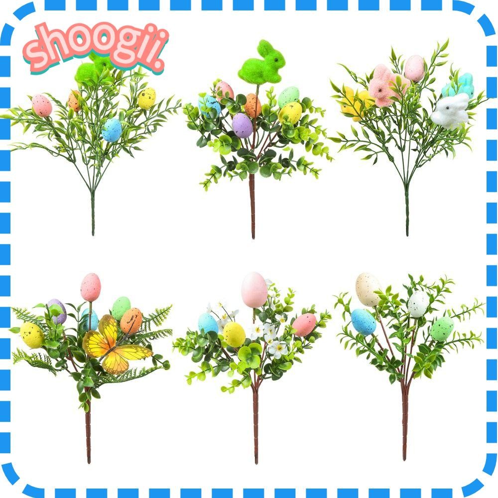 SHOOGYY Eggs Tree Branch, Foam Simulation Easter Egg Bouquets, Creative ...