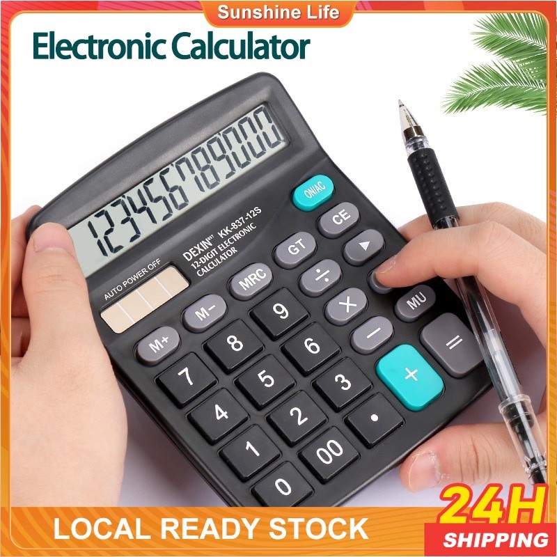 KK-837B Electronic Calculator 12 Digit Display Multi-functional Big ...
