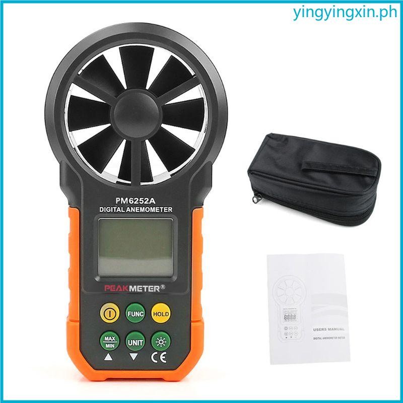 YIN HYELEC MS6252A Digital Air Speed Anemometer Air Volume Air Flow ...