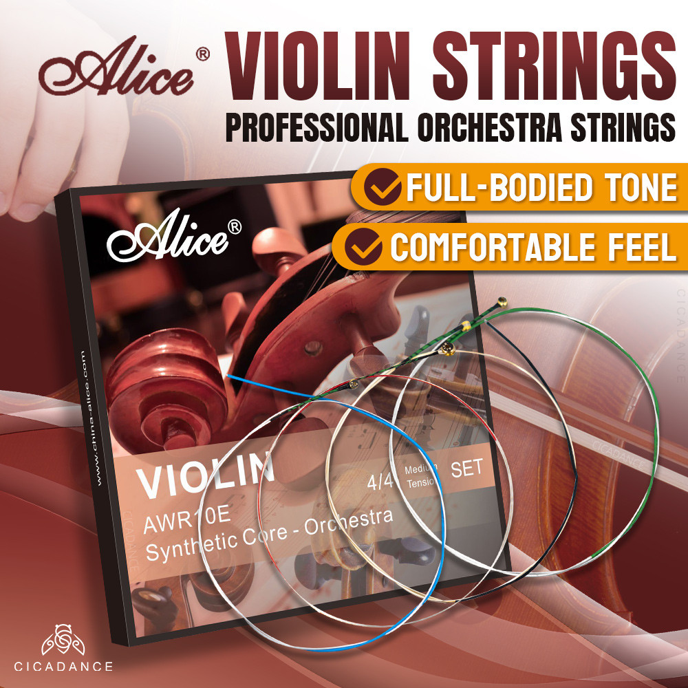 Alice Professional Violin Strings Set Nylon Core Abundant Resonance for ...