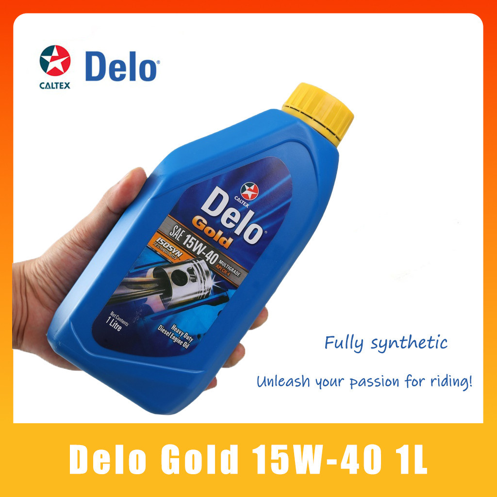 Caltex Delo Gold Engine Oil 1L 15W-40 Premium Heavy Duty Multigrade Diesel Engine Oil | Shopee ...