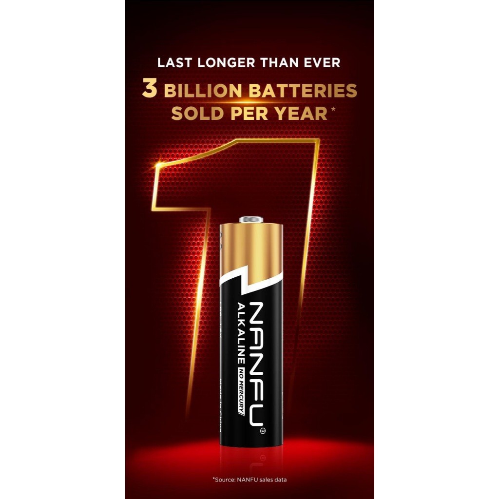 Nanfu AA 1.5V battery alkaline toys alarm clock TV air conditioner ...