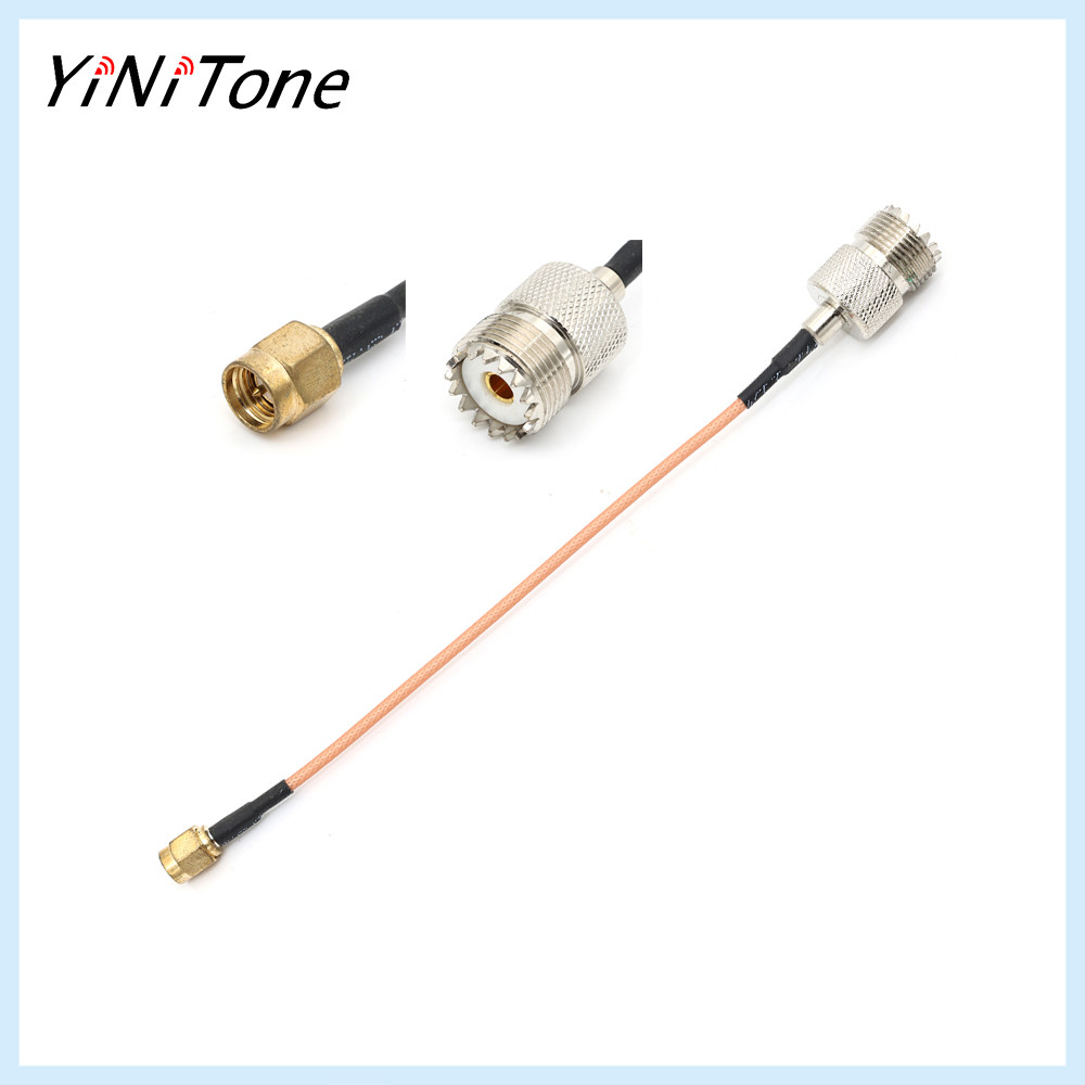 RG316 Coax Low Loss Cable 15cm Extension Antenna SMA Male to SO-239 Female Adapter for Motorola ...
