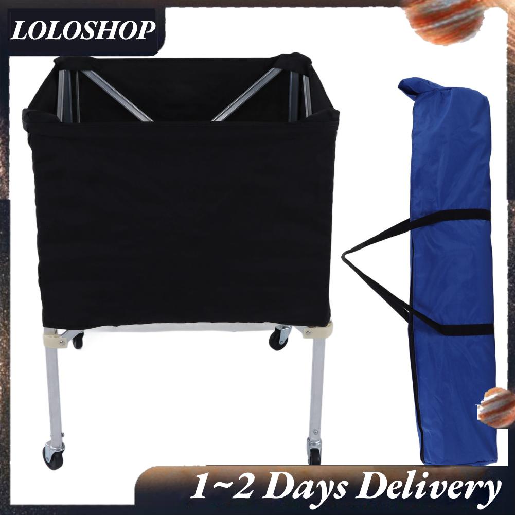 Loloshop1 Foldable Wheeled Sports Gym Balls Cart for Basketball ...