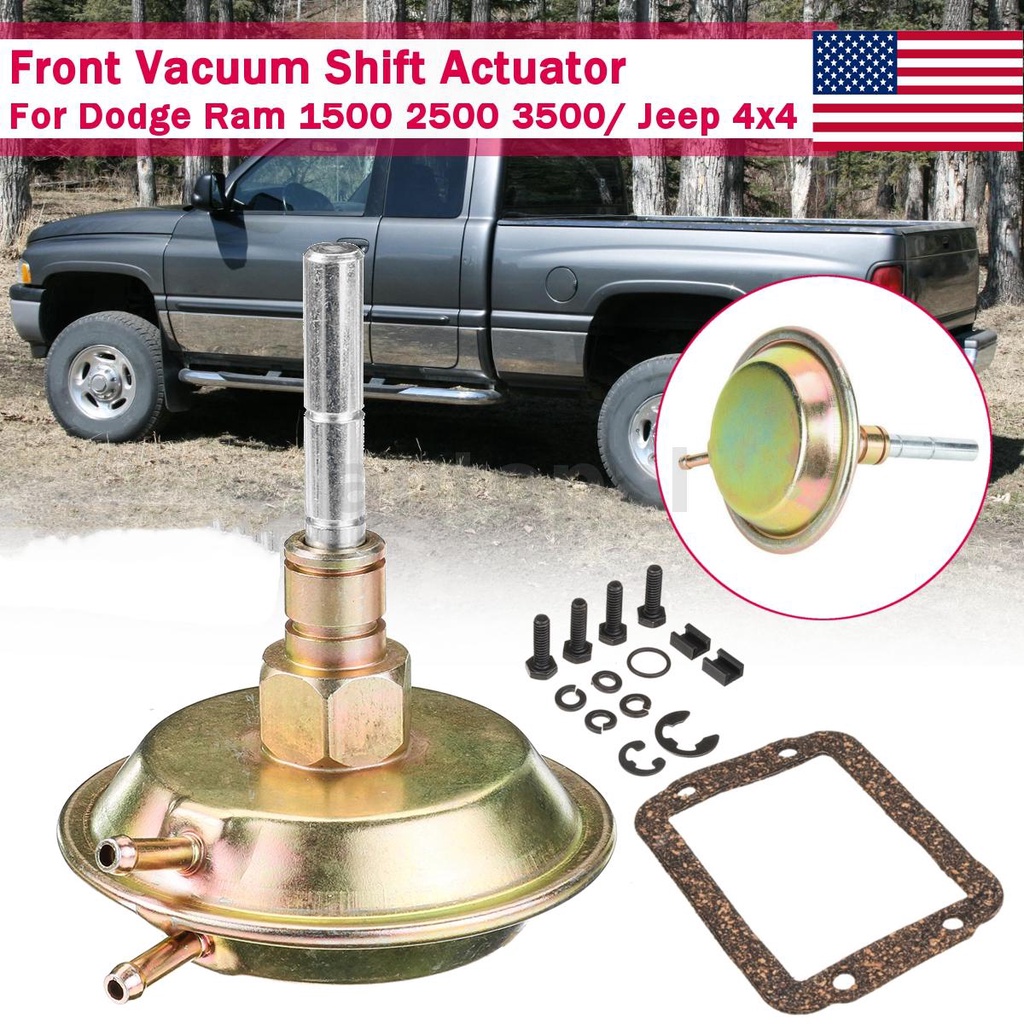 Front Axle 4WD Vacuum Actuator Shift Kit For 91-95 Jeep 90-02 Dodge Ram ...