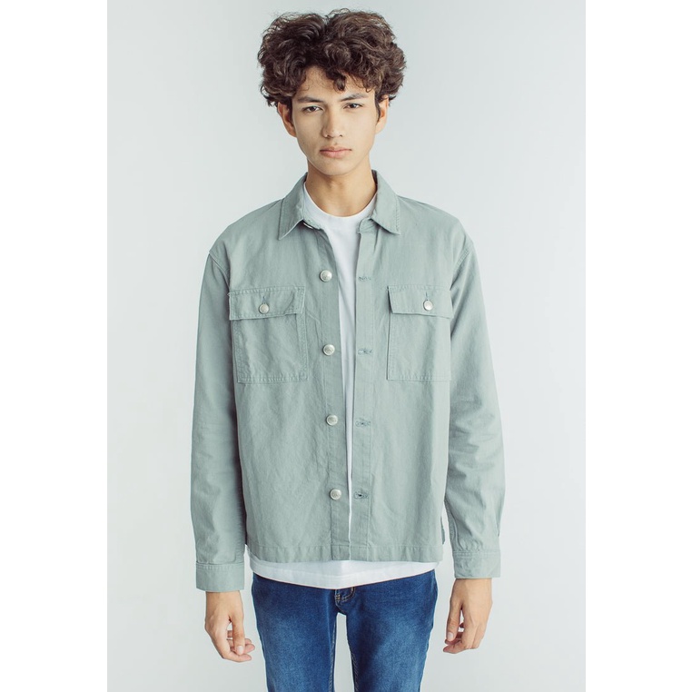 Mossimo Xander Light Gray Oversized Jacket | Shopee Philippines