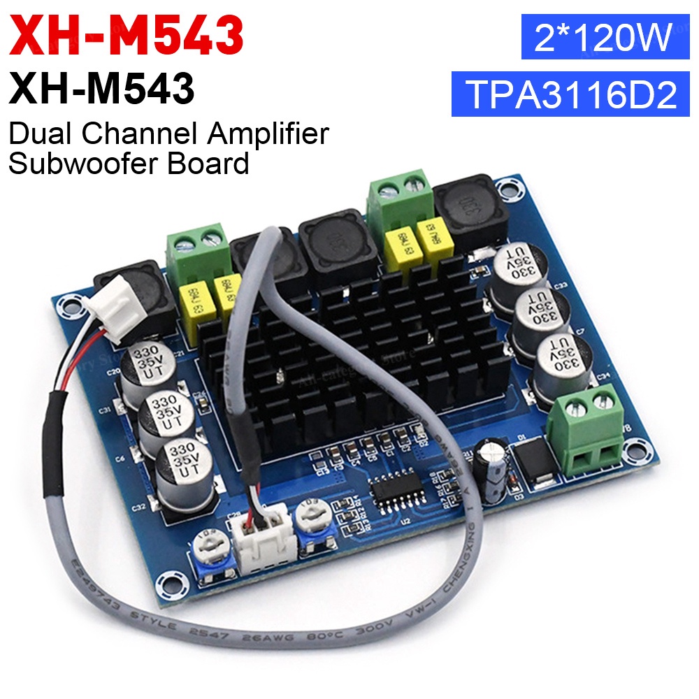 TPA3116 D2 DC 12V 24V 120W*2 Digital Audio High Power Amplifier Board ...