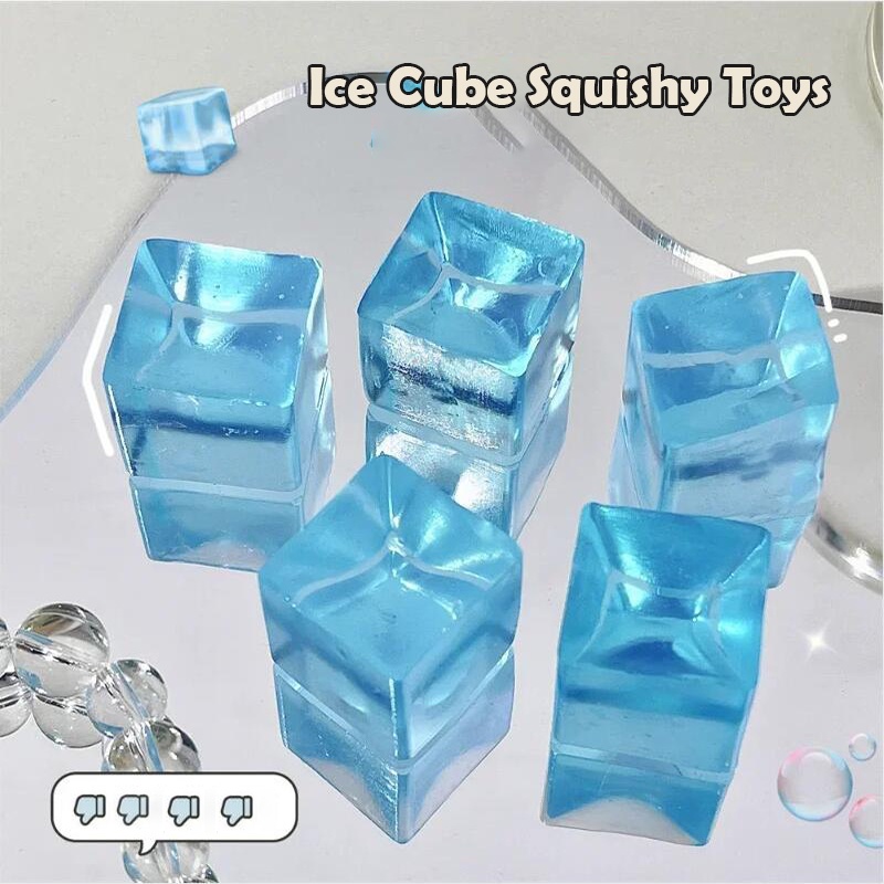 5 pcs/set New Fidget Toys Mini Squishy Mochi Ice Block Stress Ball ...
