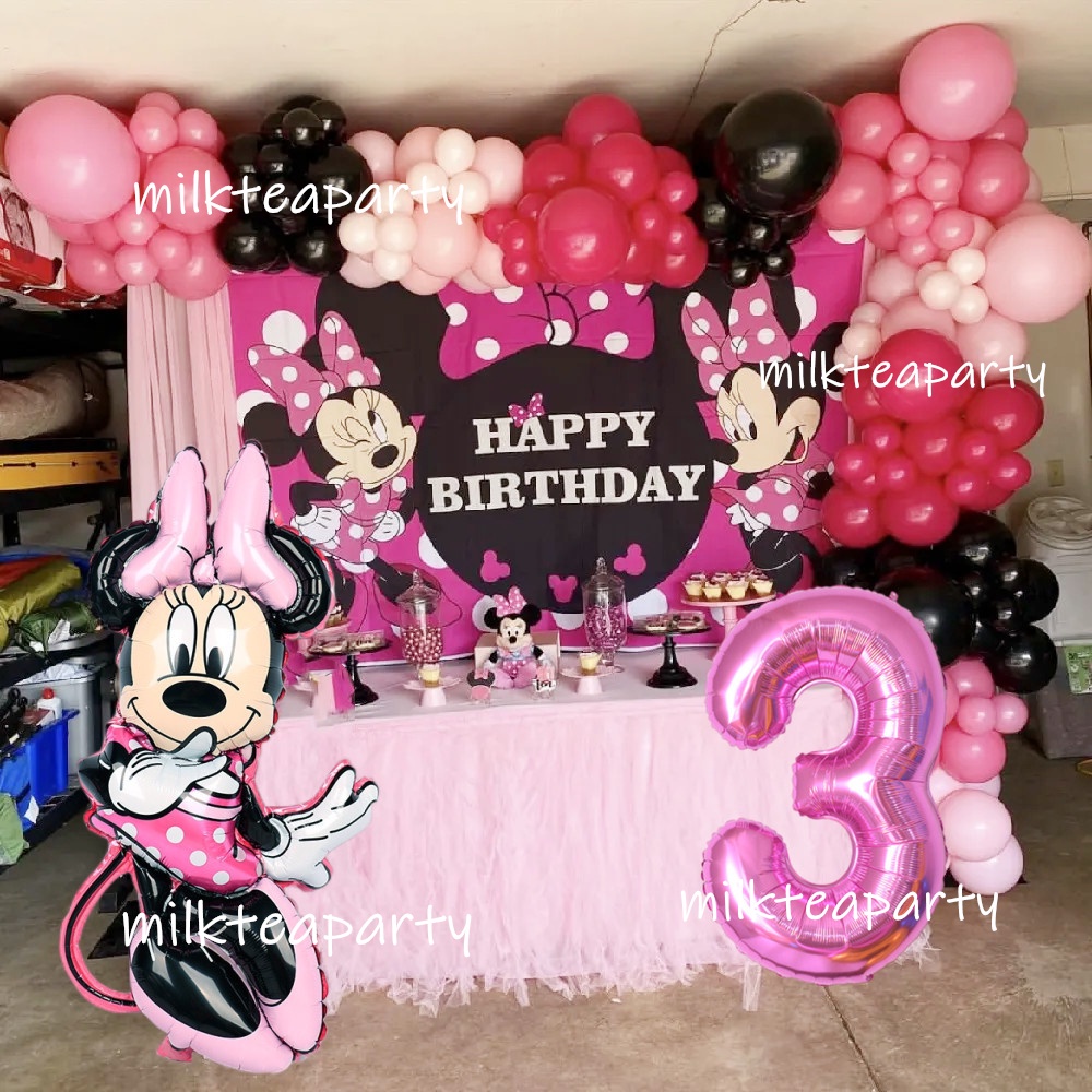 Disney Minnie Mouse Party Balloons Garland Arch Kit For Kids Girls ...