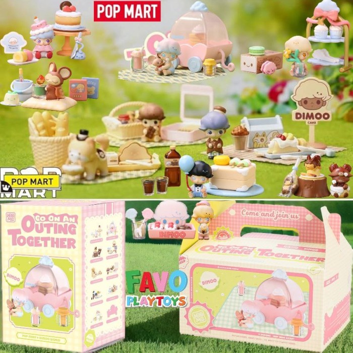 Pop MART Dimoo Go On An Outing Together Series Prop Blind Box Figure ...