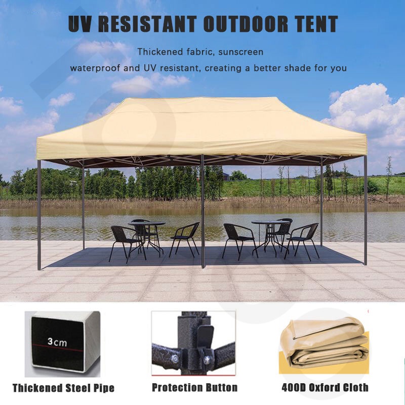 Folding Retractable Tent 3×4.5/3×6M Khaki Waterproof Car Tent ...