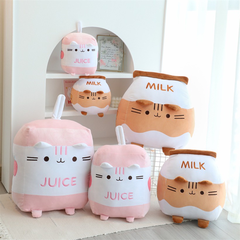 3 Sizes Stuffed Toy Juice Milk Pusheen Facebook Cat Plush Toy Doll ...