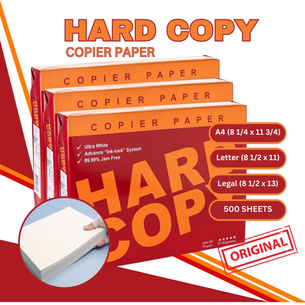LKP Hard Copy Bond Paper/ Copy Paper / 70gsm / Short / A4 / Long ...