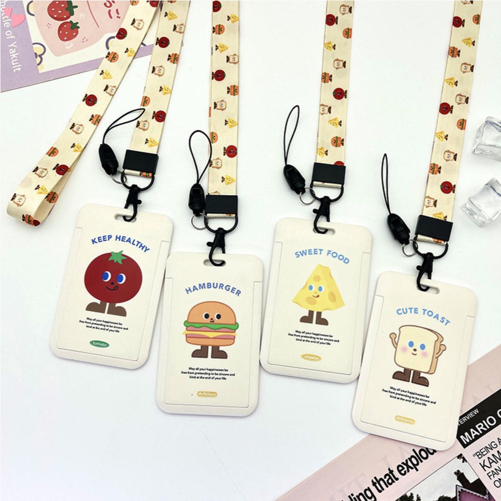 Sliding Cute Cheese ID Badge Holder Plastic Work Badge Sleeve for ...