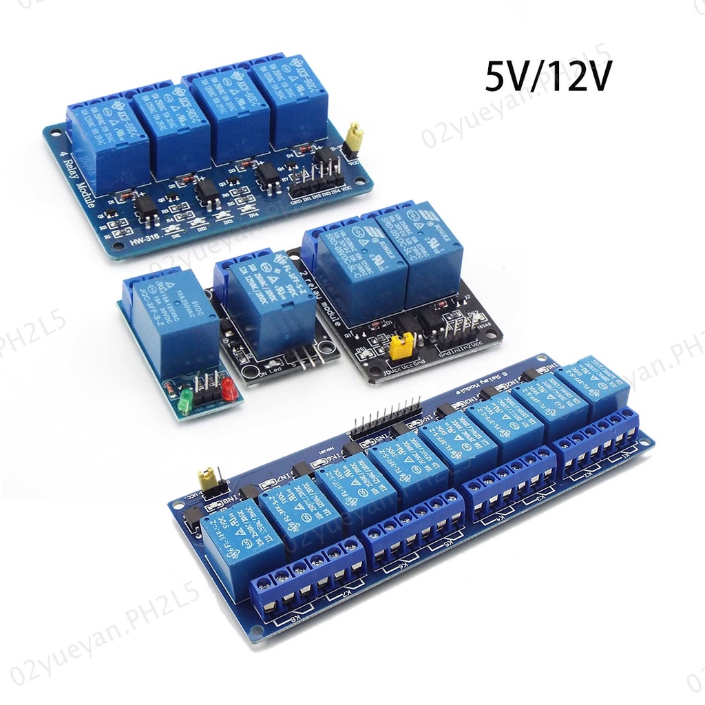 1ch 2ch 4ch 8ch DC 5V 12V Relay Module Board With Optocoupler Relay ...