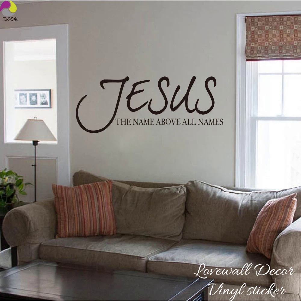 Jesus Name Above All Names Saying Wall Sticker Living Room Bedroom ...