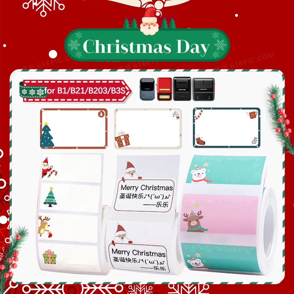 NiiMBOT B1 B21 B203 B3S Cute Label Paper Name Cartoon Cute Animal Waterproof Pattern Note Paper ...