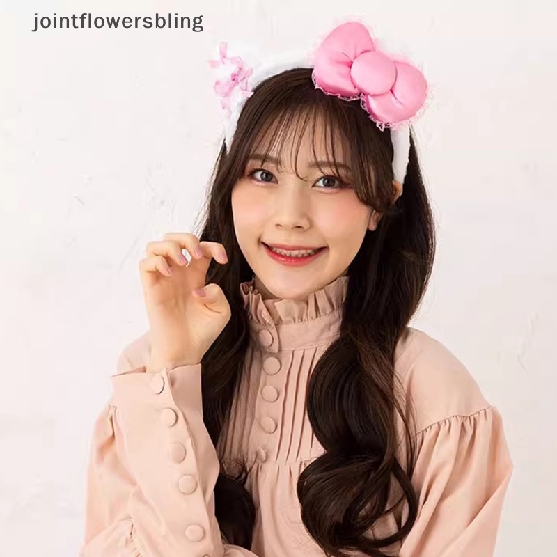 JOPH Kawaii Anime Cartoon Fashion Hello Kitty Hairband Bow Plush Hair ...