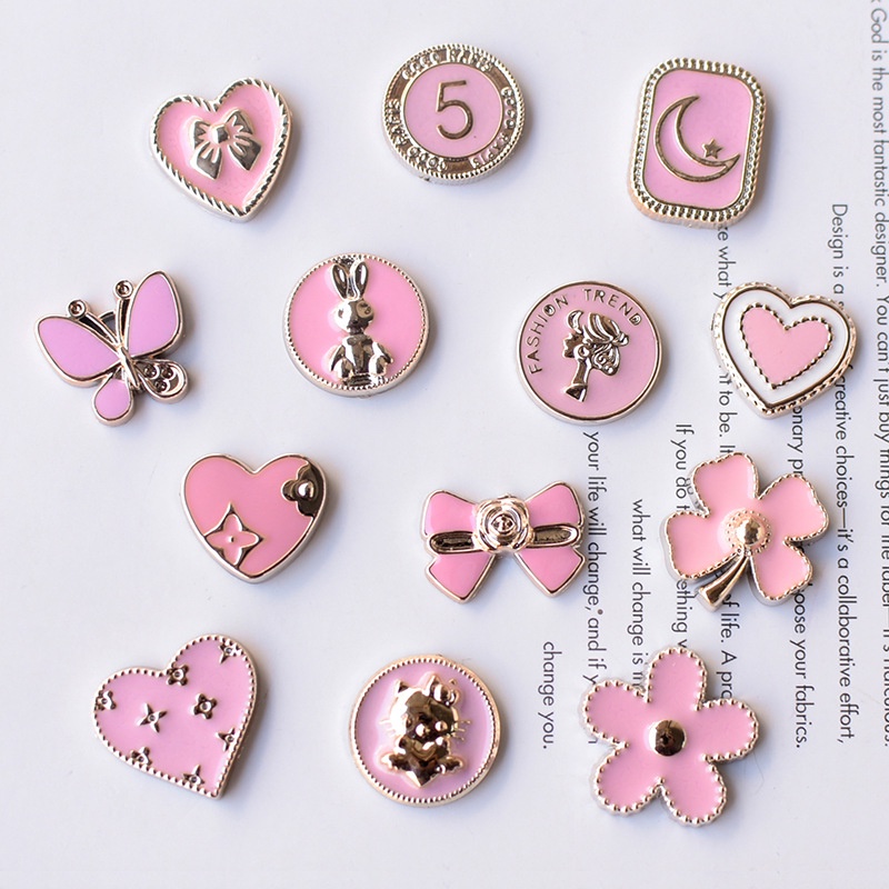 【1pcs】Fashion Pink Electroplating Series Love/Ribbon/Butterfly/Mickey ...