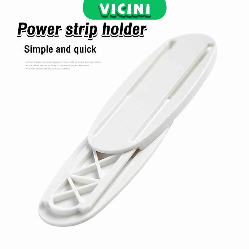 Self Adhesive Power Strip Socket Fixed Holder Punch Free Plug Fixer