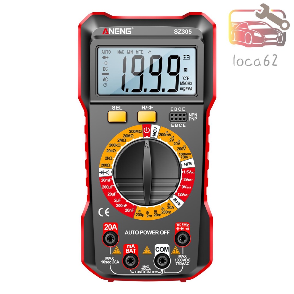 ANENG 1999 Count Voltage Triode SZ 305 Multimeter Hz Electrician ...