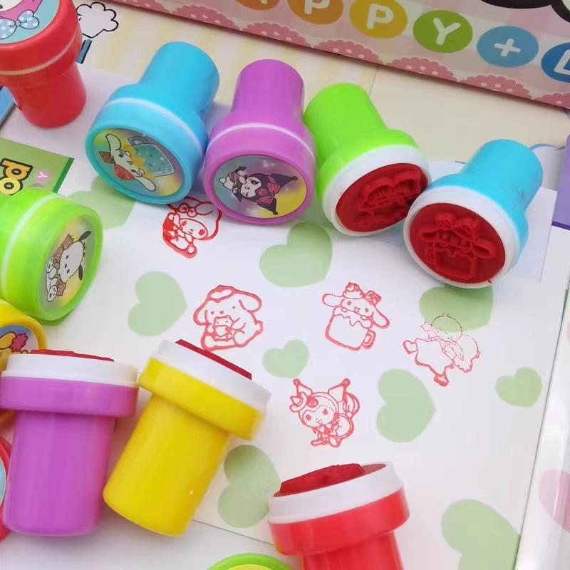 10pcs Children Toy Stamps Cartoon Mymelody Kuromi Cinnamoroll Pochacco ...