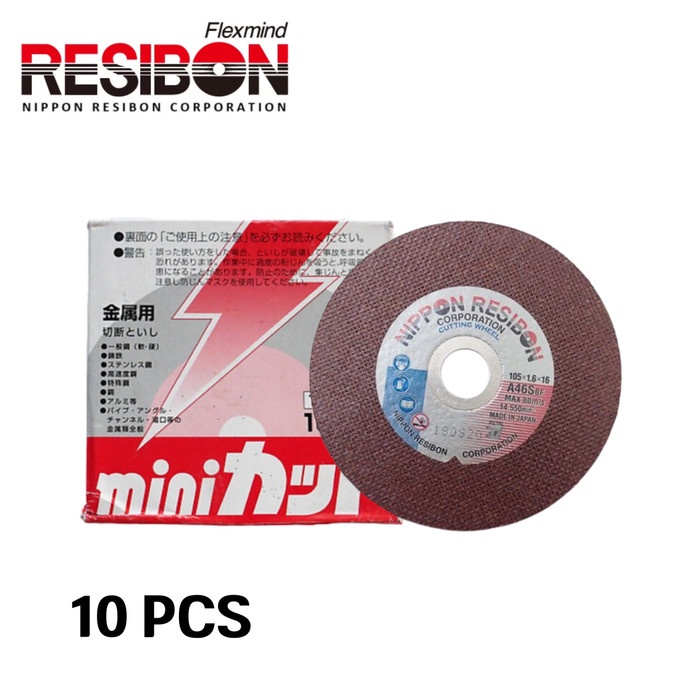 MATA Nippon RESIBON 4 Inch Grinding Stone 1 Box 10 105 X 1.6 4" Cutting ...