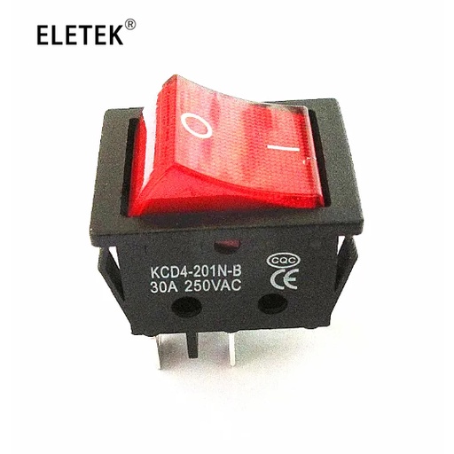 2/1Pcs KCD4-201N-B Electric Welding Machine Power Switch with Red Light ...