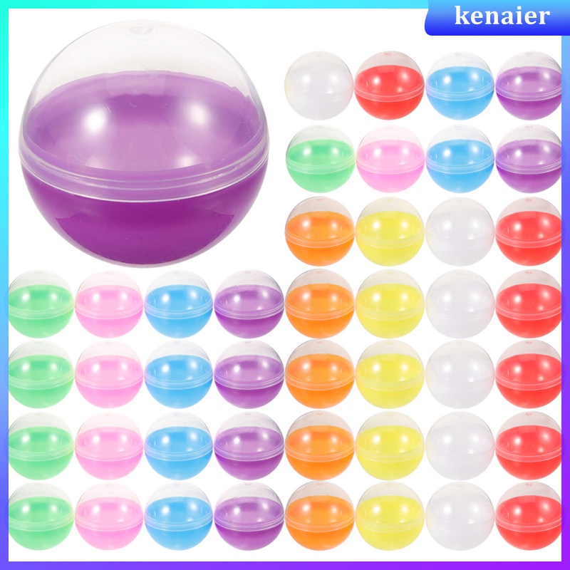 50pc Colorful Translucent Shell Vending Machine Basket Gumball Empty ...