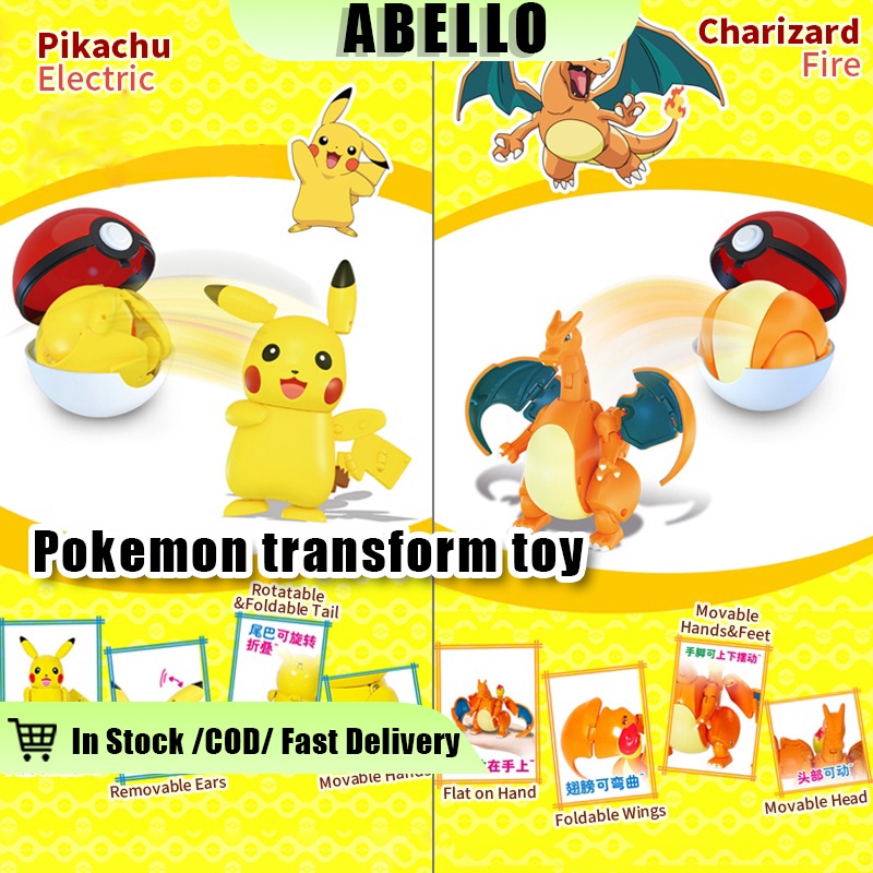 Pikachu/Mewtwo/Charizard Figure Pokemon Transformation Toys For ...