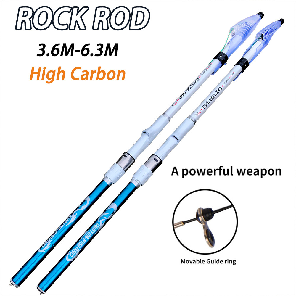 Portable Rotary Fishing 3.6M 4.5M5.4M 6.3M Fishing Rod Tough Carbon ...