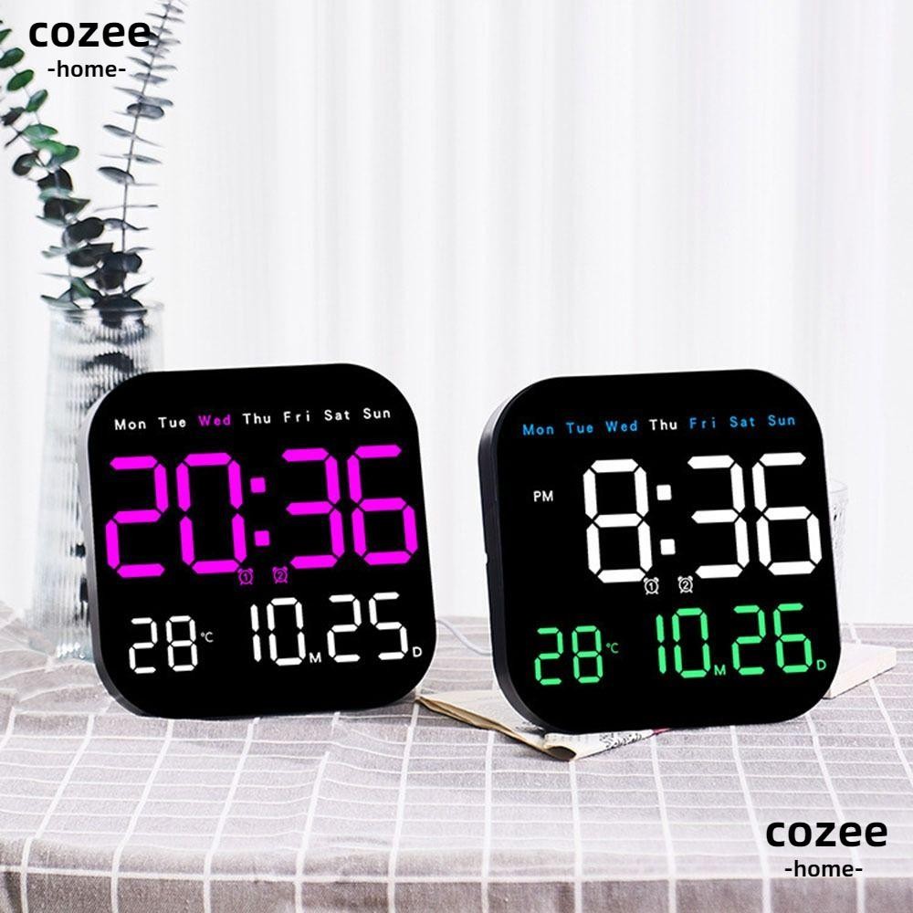 COZEE Electronic Wall Clock, Multi-functional Wall-mounted Digital LED ...