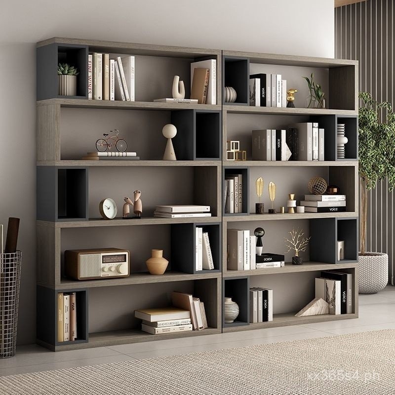 Bookshelf Integrated Wall-Mounted Home Storage Rack Floor-Free ...