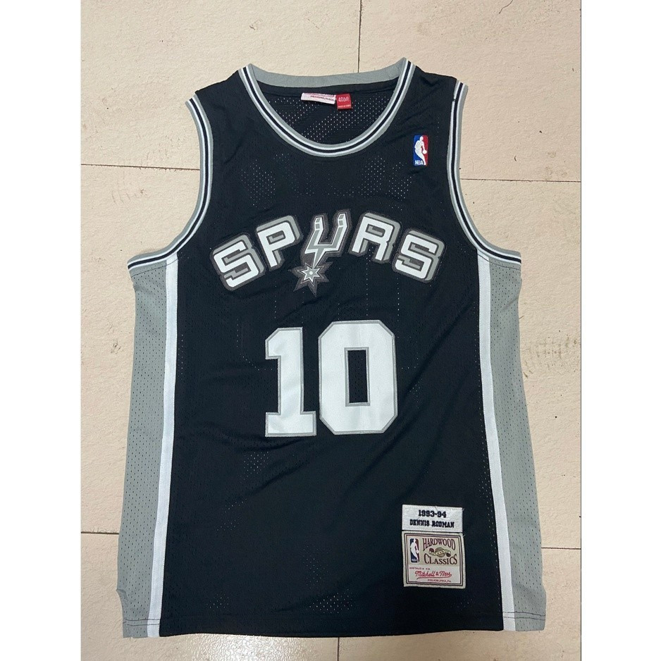 New NBA men's San Antonio Spurs #10 Dennis Rodman retro embroidery ...