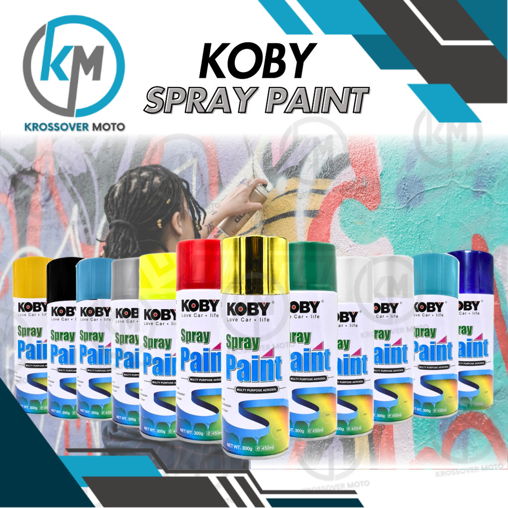 MOTORCYCLE AND CAR CARE KOBY SPRAY PAINT 450ML [KM] | Shopee Philippines