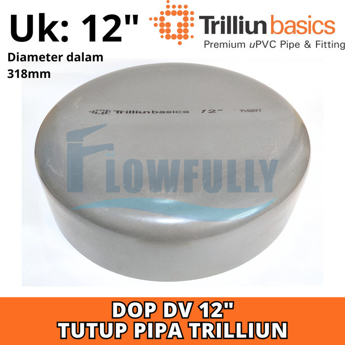 Dop DV 12 INCH TRILLION PVC PARALON PIPE COVER 12 DIM END CAP D 12 ...