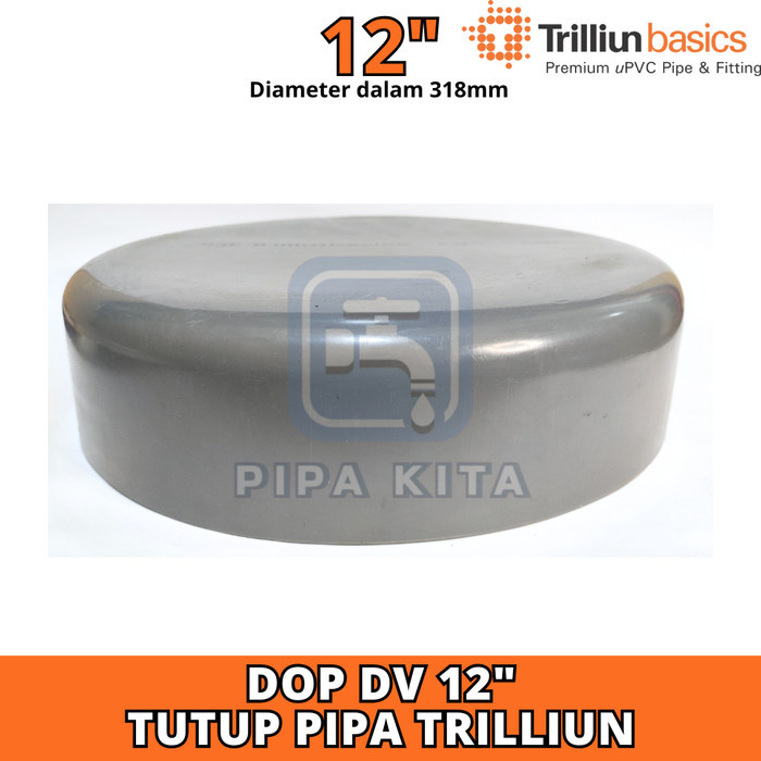 Pvc PIPE CAP 12 DIM TRILLION DOP DV 12 INCH END CAP 12" PLAIN | Shopee ...